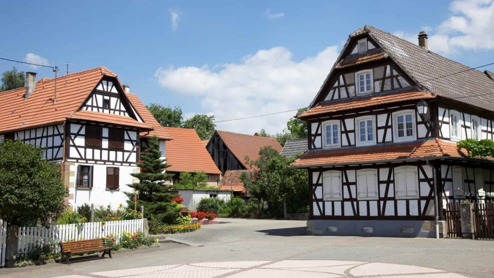 Village of Hunspach.Bas Rhin, Alsace Grand Est France